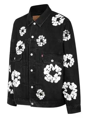DENIM TEARS X Levi's Wreath-print Denim Jacket