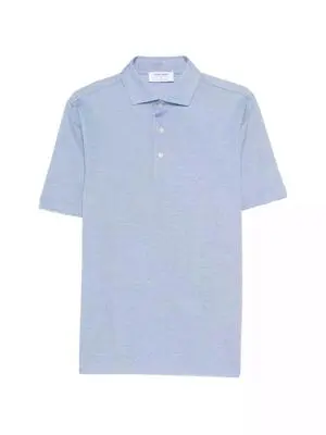 GRAN SASSO Half-button Polo Shirt - Blue