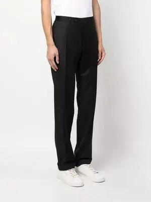 Canali Tailored Wool Trousers - Black