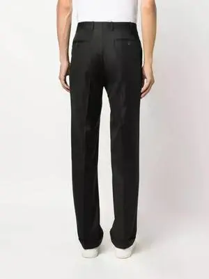 Canali Tailored Wool Trousers - Black