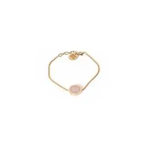 Miu Miu Enameled Metal Bracelet With Logo Detail - Orchid Pink