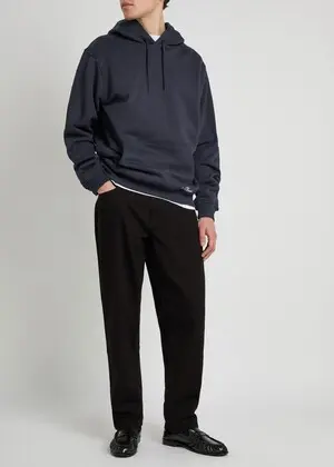 LES DEUX Graphic Print Hooded Cotton Sweatshirt