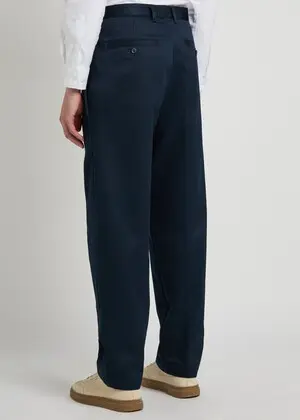 BOSS Tapered-leg Cotton Trousers