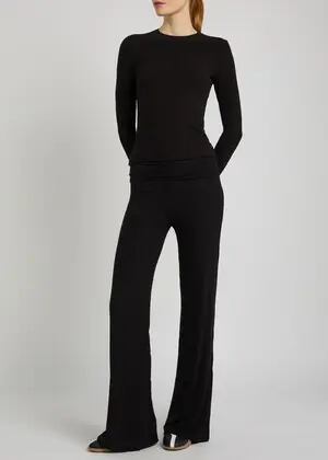 TALA Ribbed Stretch-modal Crewneck Top
