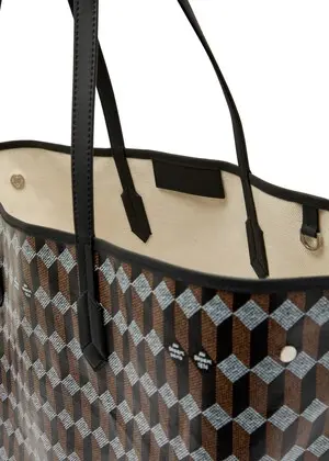 AU DEPART Au Départ No.55 Printed Leather Tote