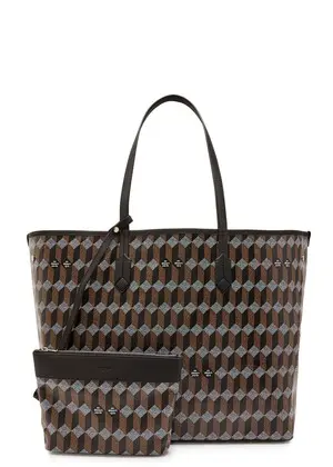 AU DEPART Au Départ No.55 Printed Leather Tote