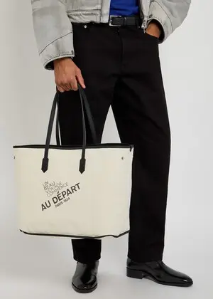 AU DEPART Au Départ No.55 Printed Leather Tote