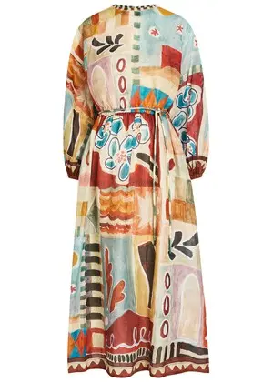 ALEMAIS Alémais Michelle Printed Woven Maxi Dress - Multicoloured