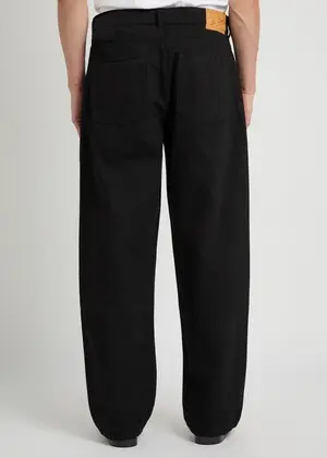 LES DEUX Straight-leg Floral Print Denim Jeans