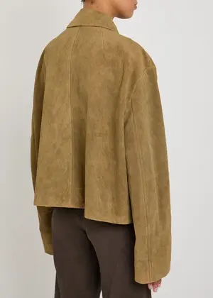 Rick Owens Suede Zip-up Jacket - Brown
