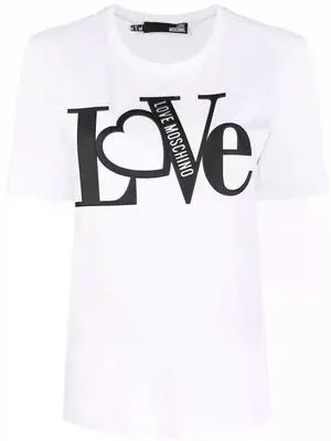 Moschino Slogan-print Cotton T-shirt - White