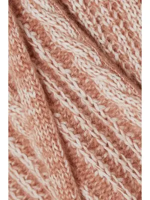 Chloé Hooded Cable-knit Wool-blend Poncho