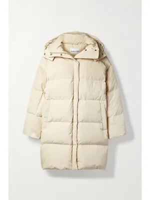 STAND STUDIO Lyla Hooded Quilted Shell Recycled Down Coat