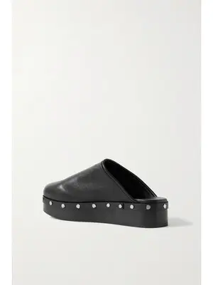 Co Studded Platform Leather Clogs