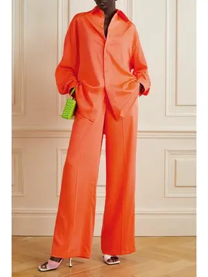 Christopher John Rogers Oversized Crepe Shirt