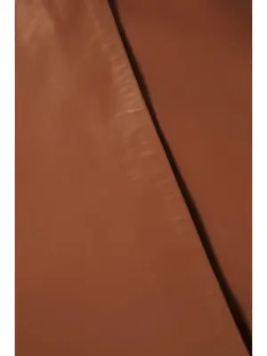 Zeynep Arçay Asymmetrical Leather Wrap Skirt