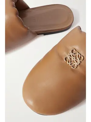 Loewe Anagram Logo-embellished Padded Leather Slippers