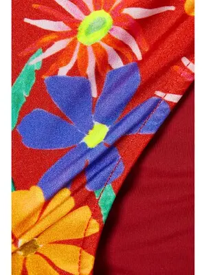 PatBO Pat Bo Aster Embellished Floral-print Bikini Briefs