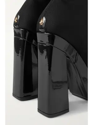 JIMMY CHOO Giome Over-the-knee Stretch-knit Platform Block Heel Boots