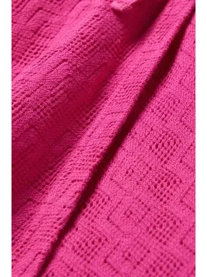 AGR Pointelle-knit Cotton Mini Wrap Skirt