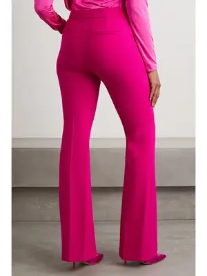 SERGIO HUDSON Wool-crepe Flared Trousers
