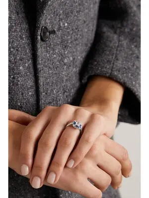 Fred Leighton White Sapphire And Diamond Ring