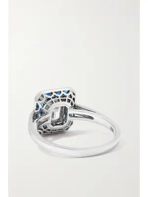 Fred Leighton White Sapphire And Diamond Ring