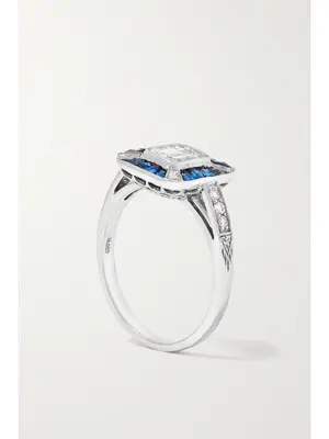 Fred Leighton White Sapphire And Diamond Ring