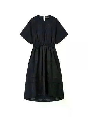 STUDIO TOMBOY Semi-sheer Tiered Dress - Blue