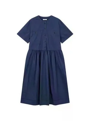 STUDIO TOMBOY Midi Double Pocket Dress - Blue