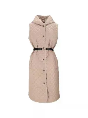 Max Mara Hooded Quilted Gilet - Neutrals