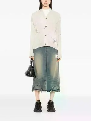 Mihara Yasuhiro Asymmetric Distressed Cardigan