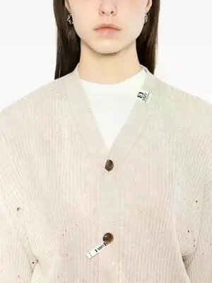 Mihara Yasuhiro Asymmetric Distressed Cardigan