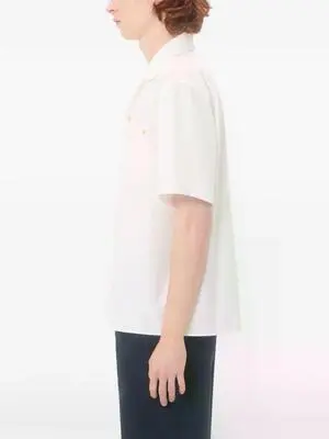 Valentino Garavani Bowling Shirt In Cotton Poplin With Vgold