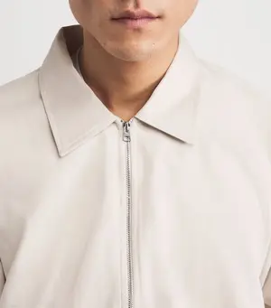 AGOLDE Cotton Darius Half-zip Polo Sweatshirt - Beige