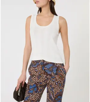 Max Mara Rib-knit Scoop Neck Tank Top