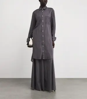 Palmer//harding Cotton Stripe Shirt Dress