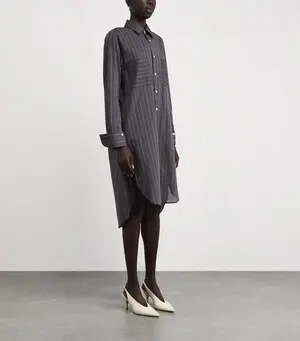 Palmer//harding Cotton Stripe Shirt Dress
