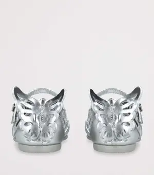 SOPHIA WEBSTER Heavenly Metallic Leather Sandals With Angel Wings