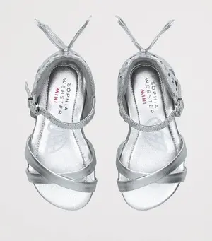SOPHIA WEBSTER Heavenly Metallic Leather Sandals With Angel Wings
