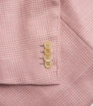 Brioni Wool-silk-linen Check Blazer