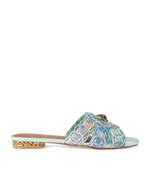 Kurt Geiger Chelsea Woven Flat Sandals - Blue