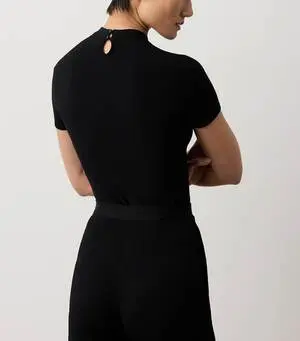 Ralph Lauren Ribbed Mock Neck Top