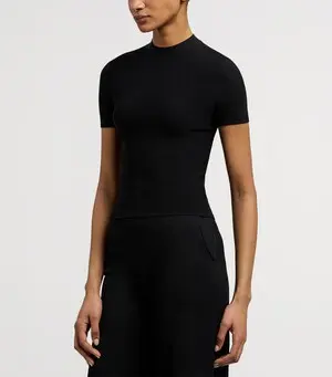 Ralph Lauren Ribbed Mock Neck Top