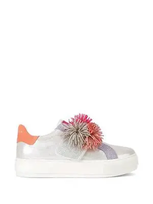 Kurt Geiger Laney Pom Pom Leather Sneakers