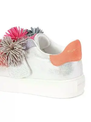 Kurt Geiger Laney Pom Pom Leather Sneakers