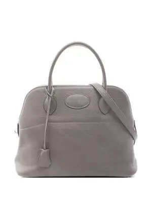 Hermès Bolide 31 Leather Handbag - Grey