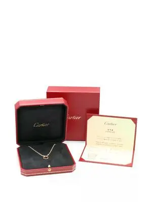 Cartier 18k Rose Gold Diamond And Sapphire Love Circle Necklace