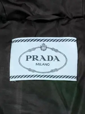 Prada Logo Zip Hooded Jacket