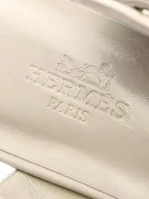 Hermès Beige Leather Pointed Toe Slingback Flats